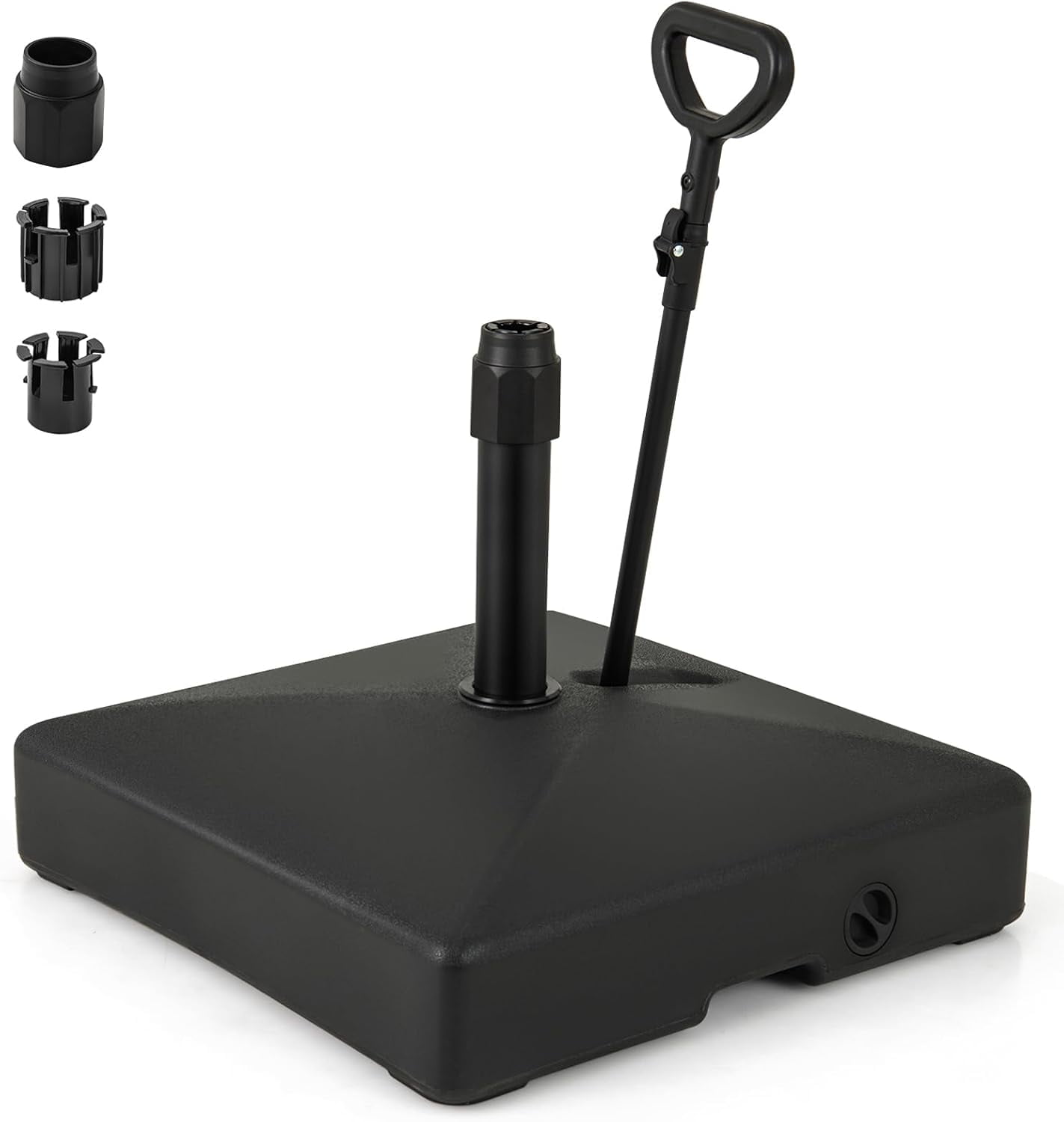 Giantex Umbrella Base with Wheels - Fillable Patio Umbrella Stand with ...