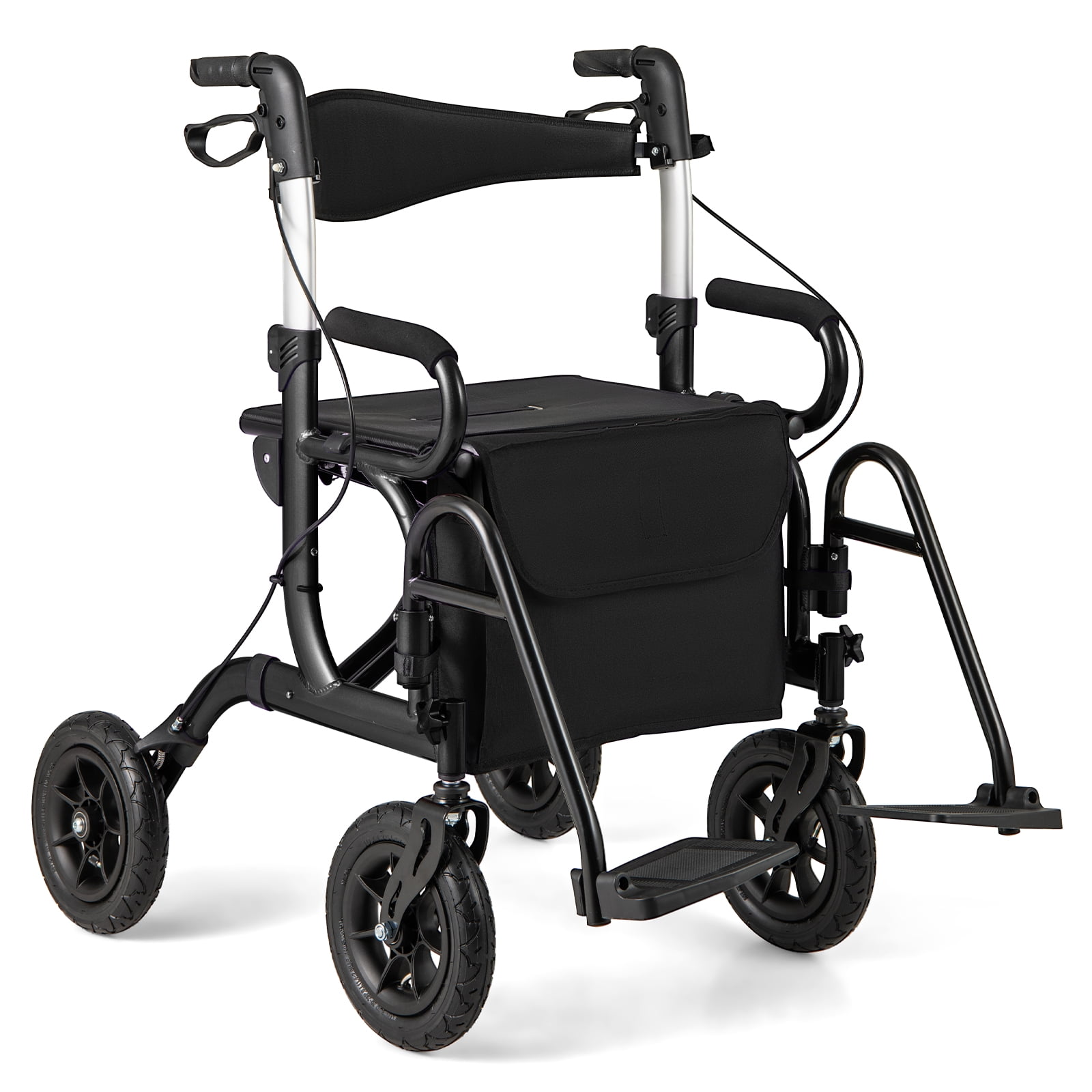 Giantex Walkers for Seniors, Folding Rolling Walker w/Reversible ...