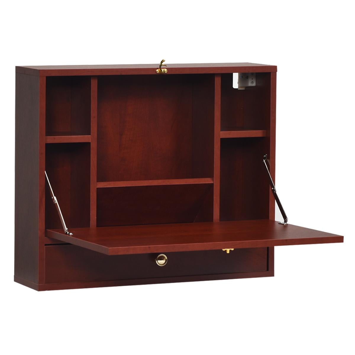 Giantex Wall Mounted Desk, Multi-Function Floating Desk w/Storage ...