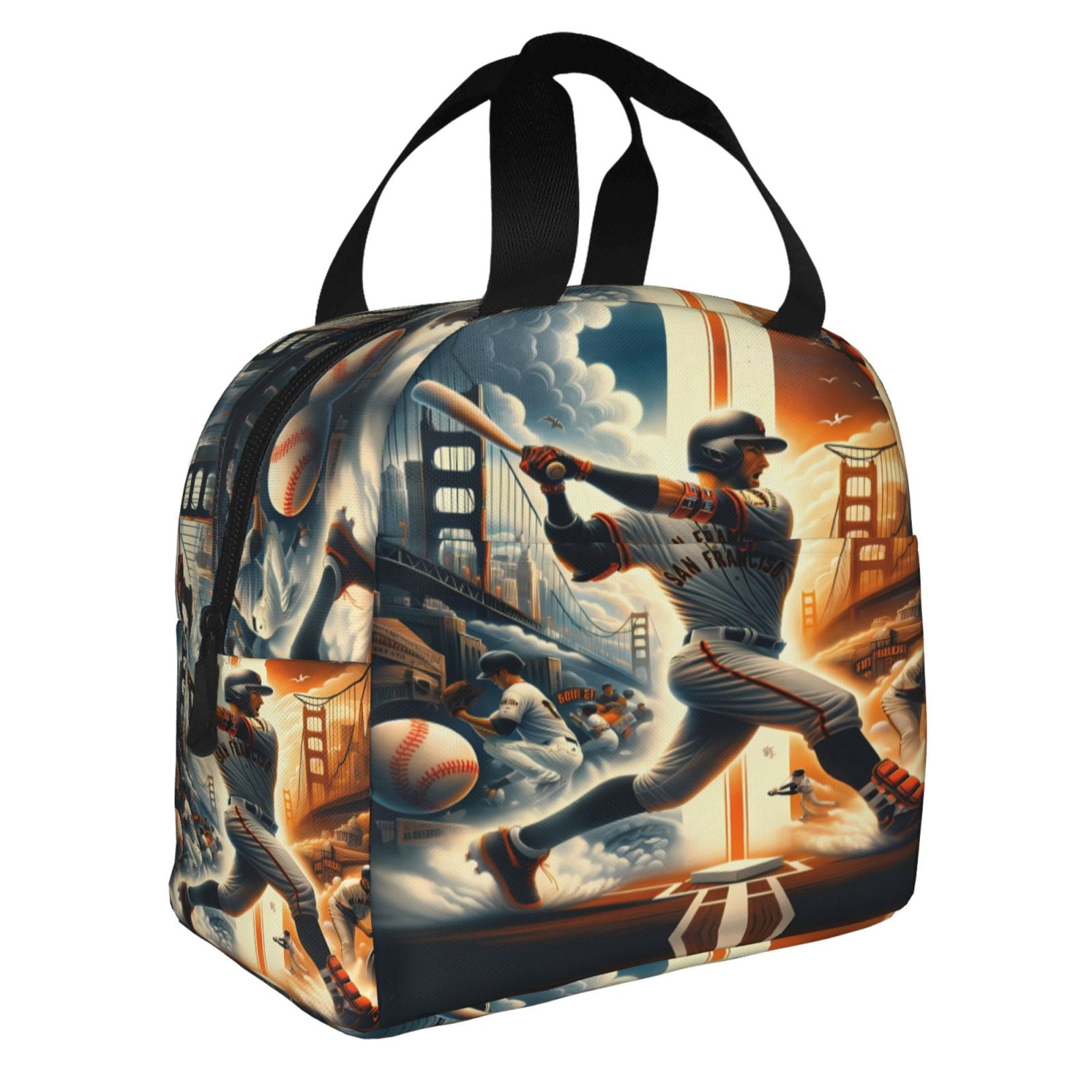 Giants Baseball Team Custom Insulated Lunch Bag, Personalized Printed ...