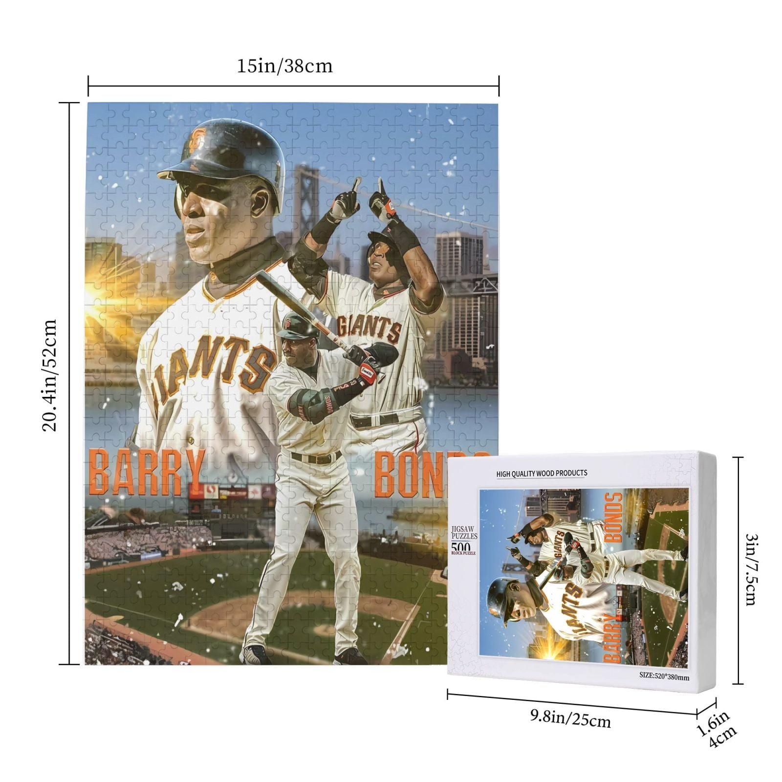 Giants Baseball Team Customized Adult Jigsaw Puzzle 500 Pieces ...