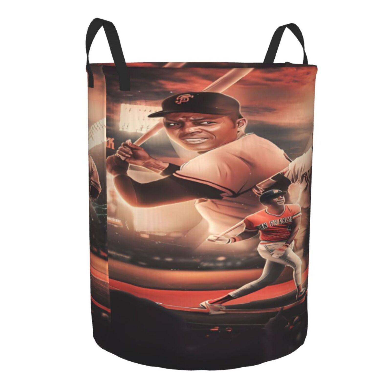 Giants Baseball Team Round Single Layer Laundry Basket, Cute Boys Girls ...