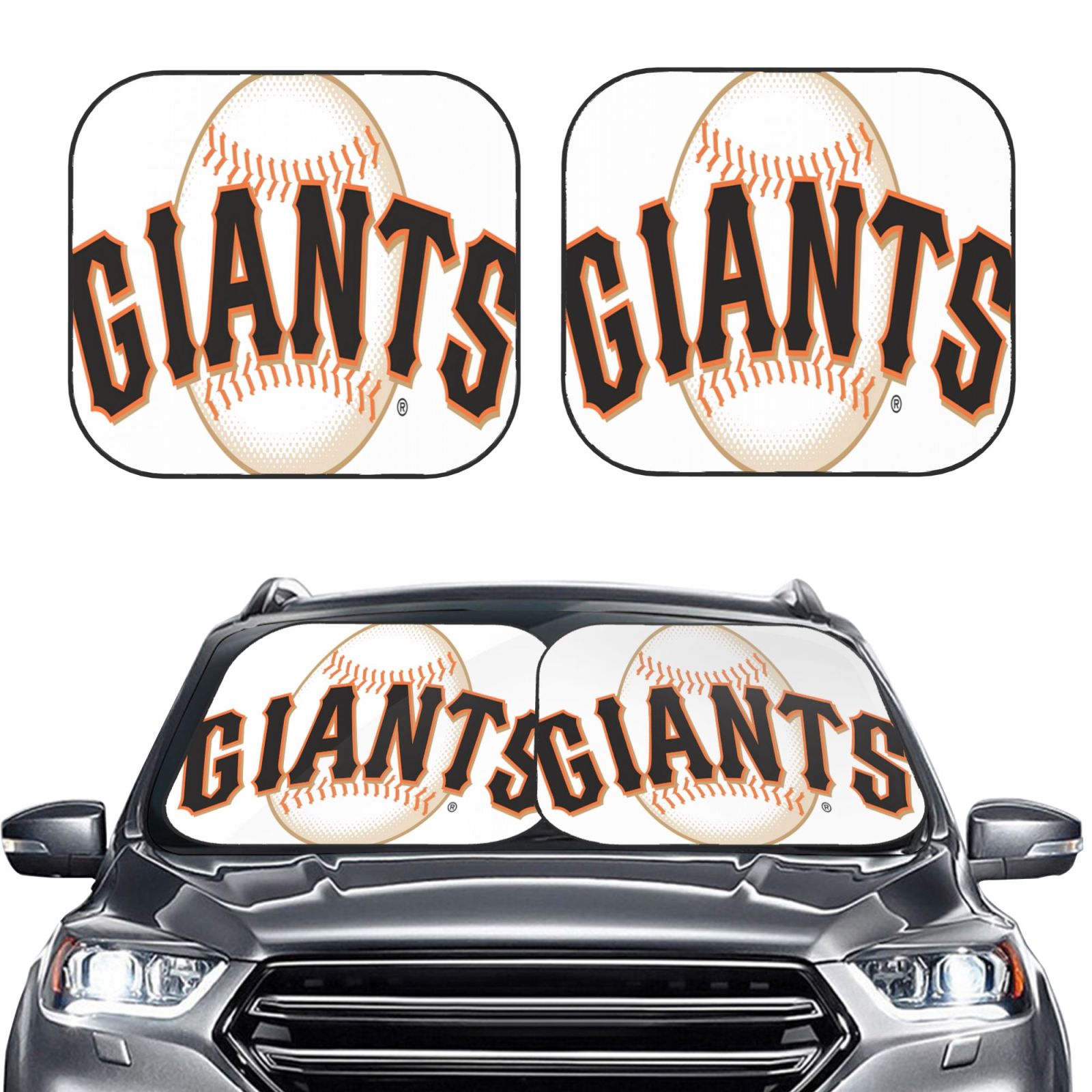 Giants Car Windshield Sun Shade Foldable Front Windshield Shade for Sun ...