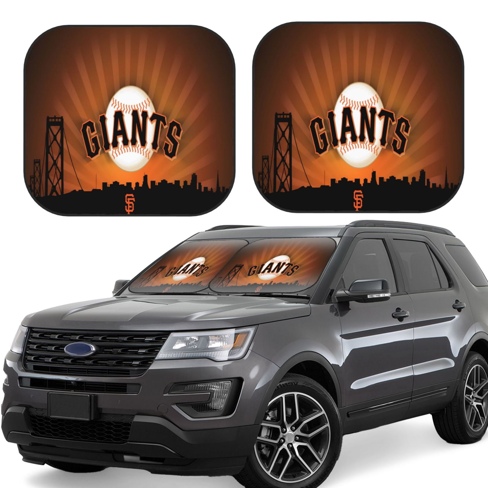 Giants Car Windshield Sun Shade Foldable Front Windshield Shade for Sun ...