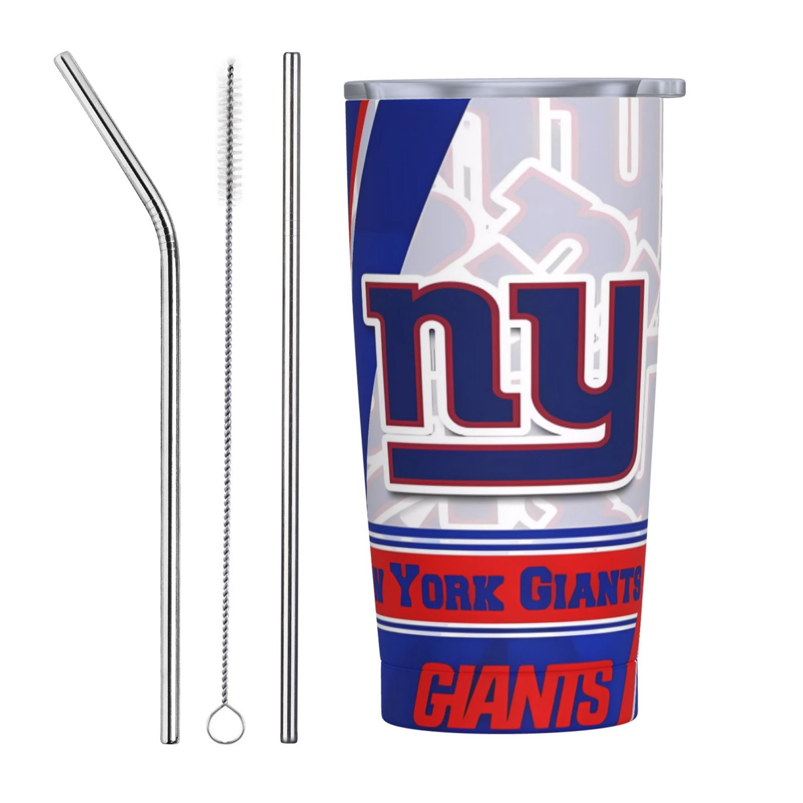 Giants Football Team Theme 20 oz Car Straw Cup, Travel Coffee Cup, 20 ...