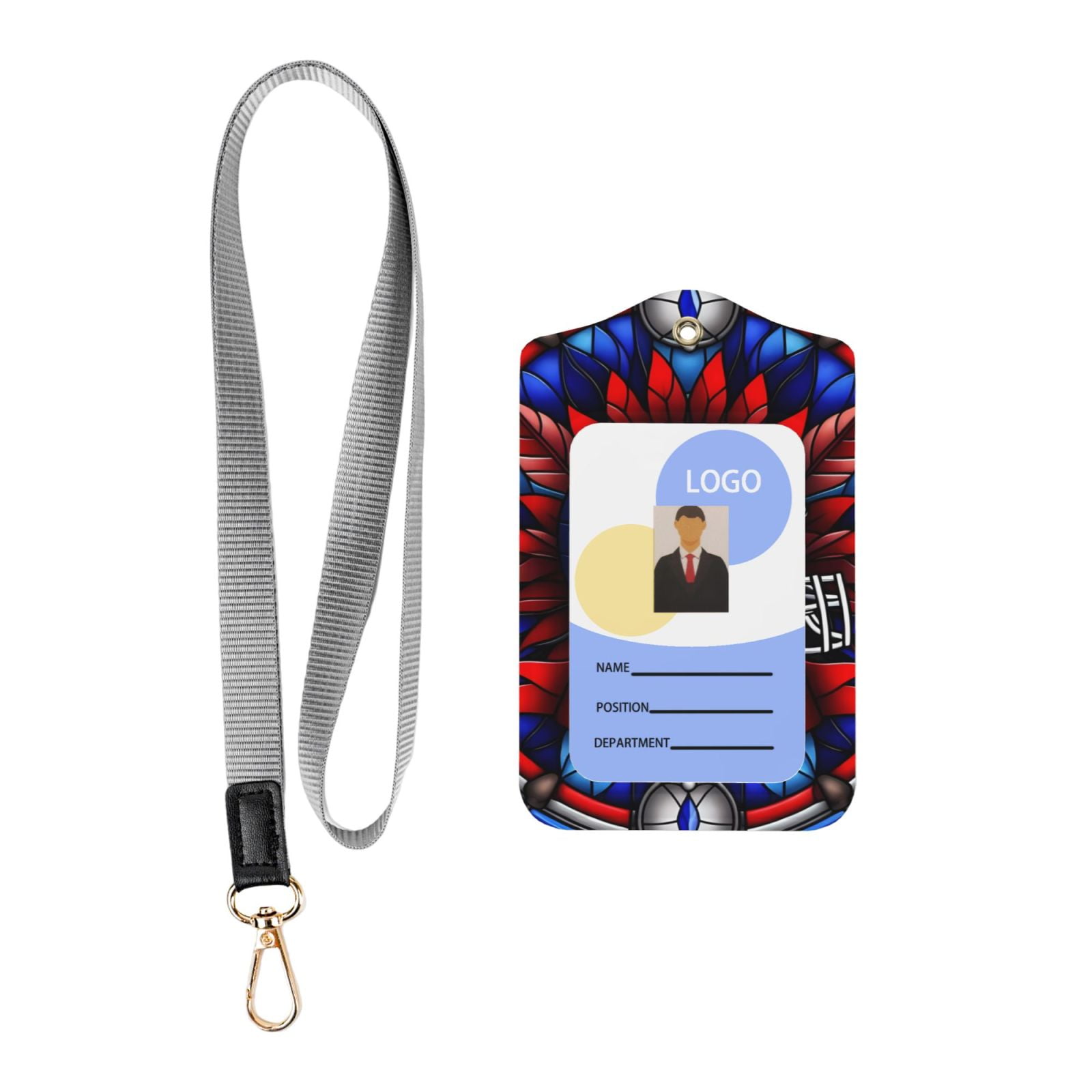 Giants Hard Plastic ID Card Holder with Clear Window for Office School ...
