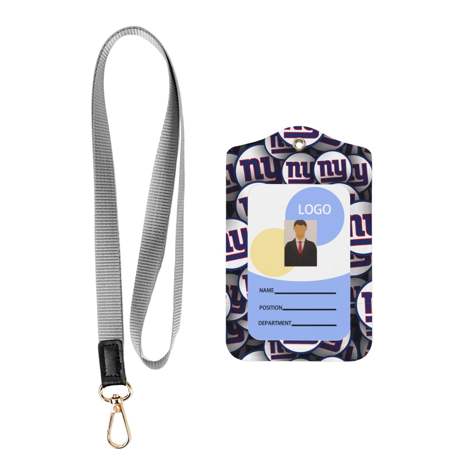 Giants Hard Plastic ID Card Holder with Clear Window for Office School ...