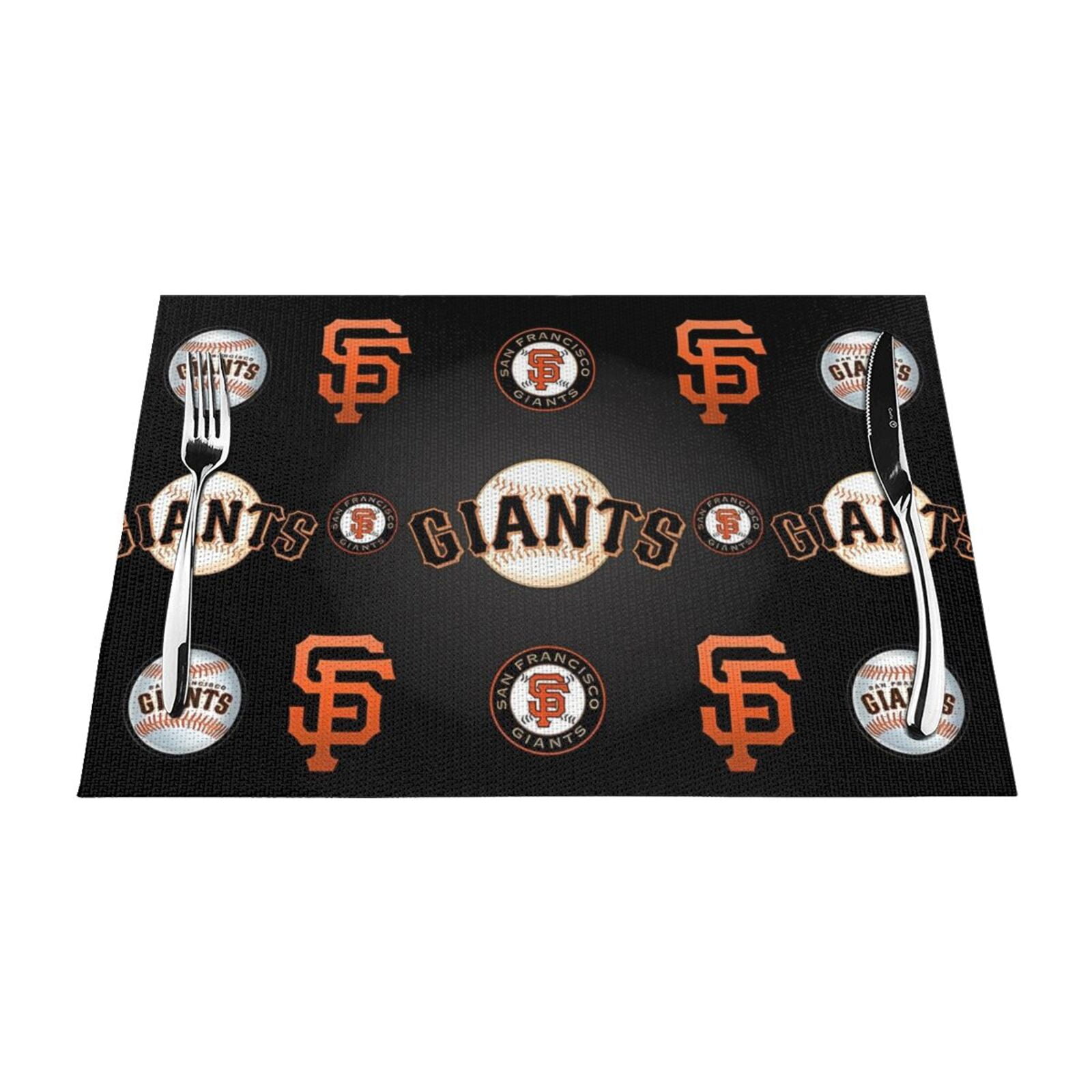 Giants Team PVC Woven Dinner Plate Mat 12x18 Inch, Easy to Clean Table ...