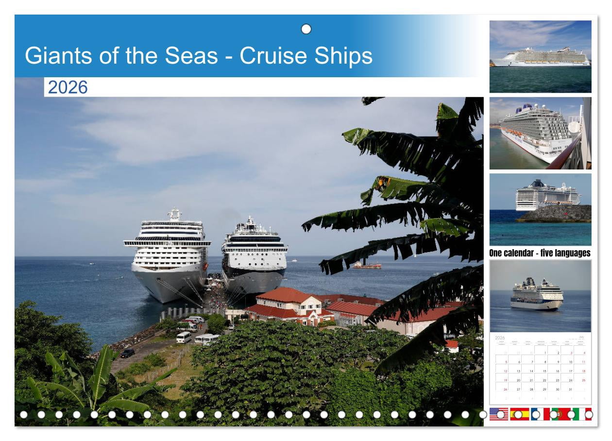 Giants of the Seas - Cruise Ships (Monthly Wall Calendar 2026 11.7 x 16 ...