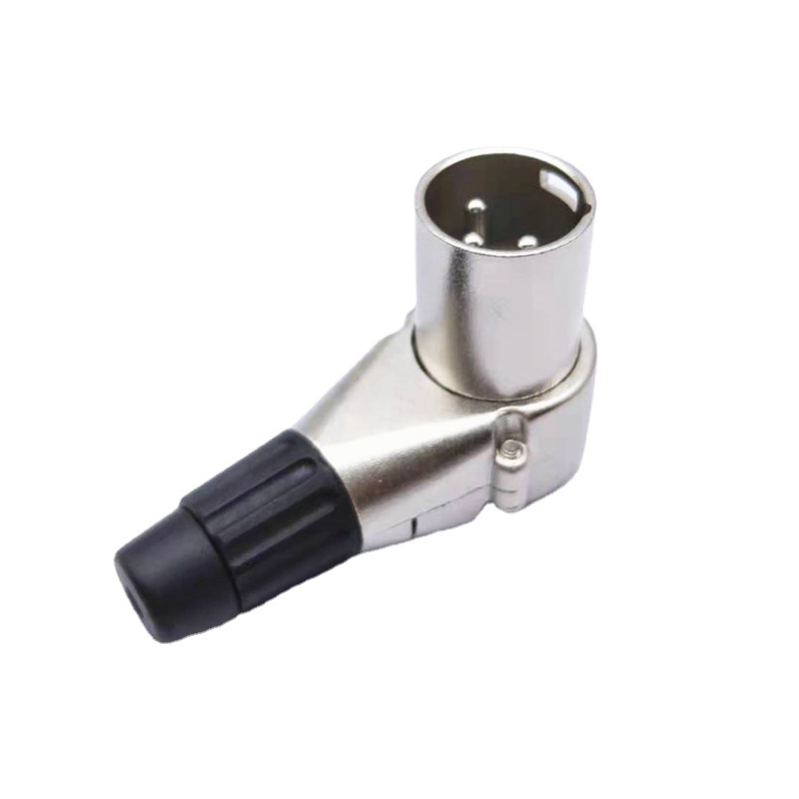 Giaone 10 Pieces 3 Pin XLR Angle Adapter Durable Metal 3-Pin Connector ...