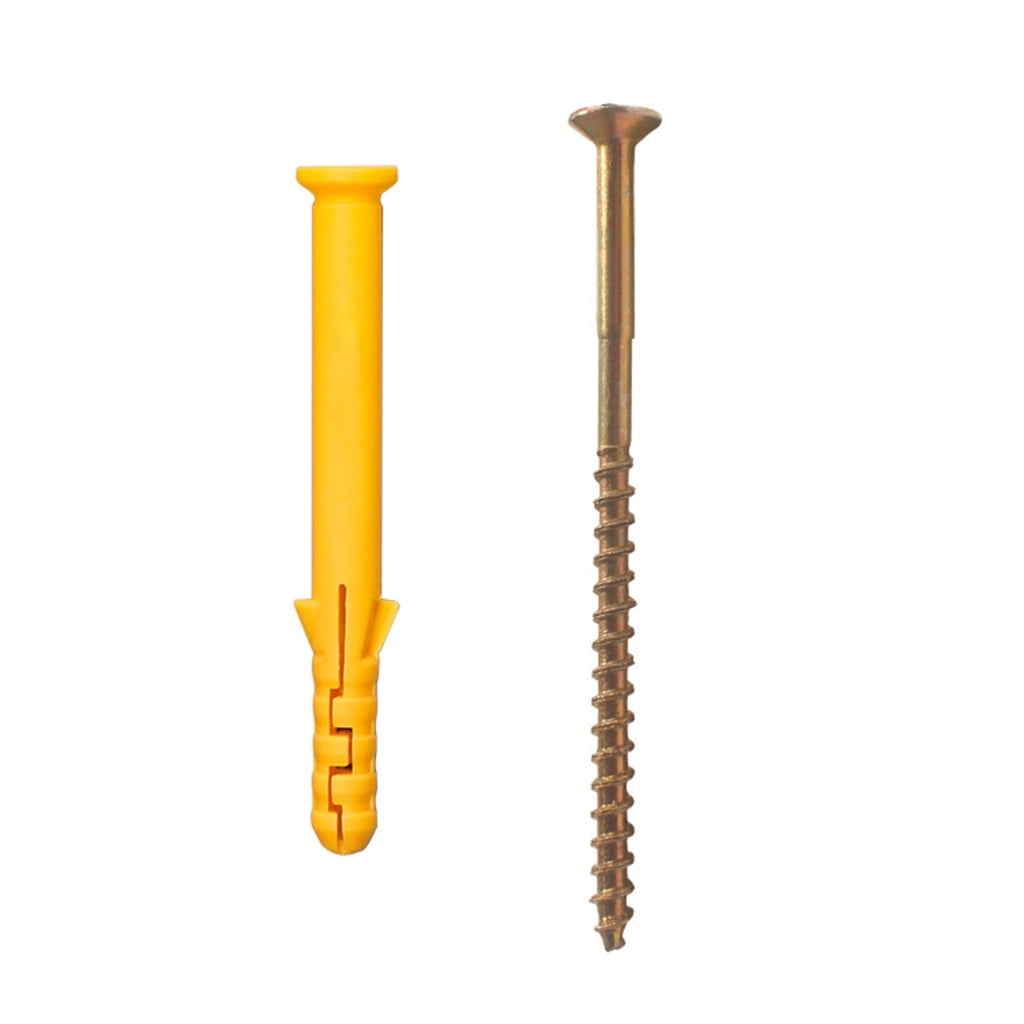 Giaone 100pcs Screws & Wall Plugs Set Anchors Bolts Durable for Masonry ...