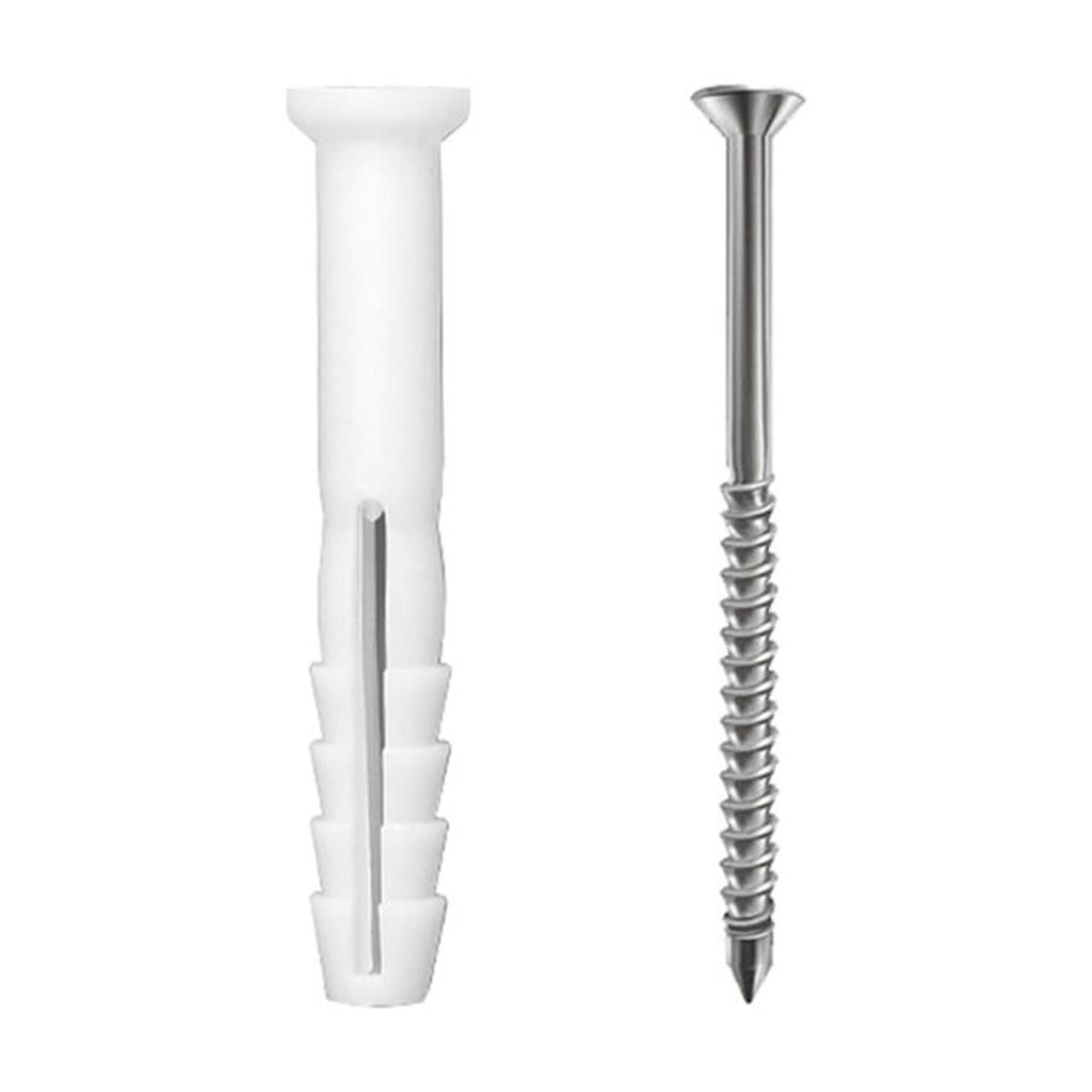 Giaone 100pcs Screws & Wall Plugs Set Anchors Bolts Durable for Masonry ...