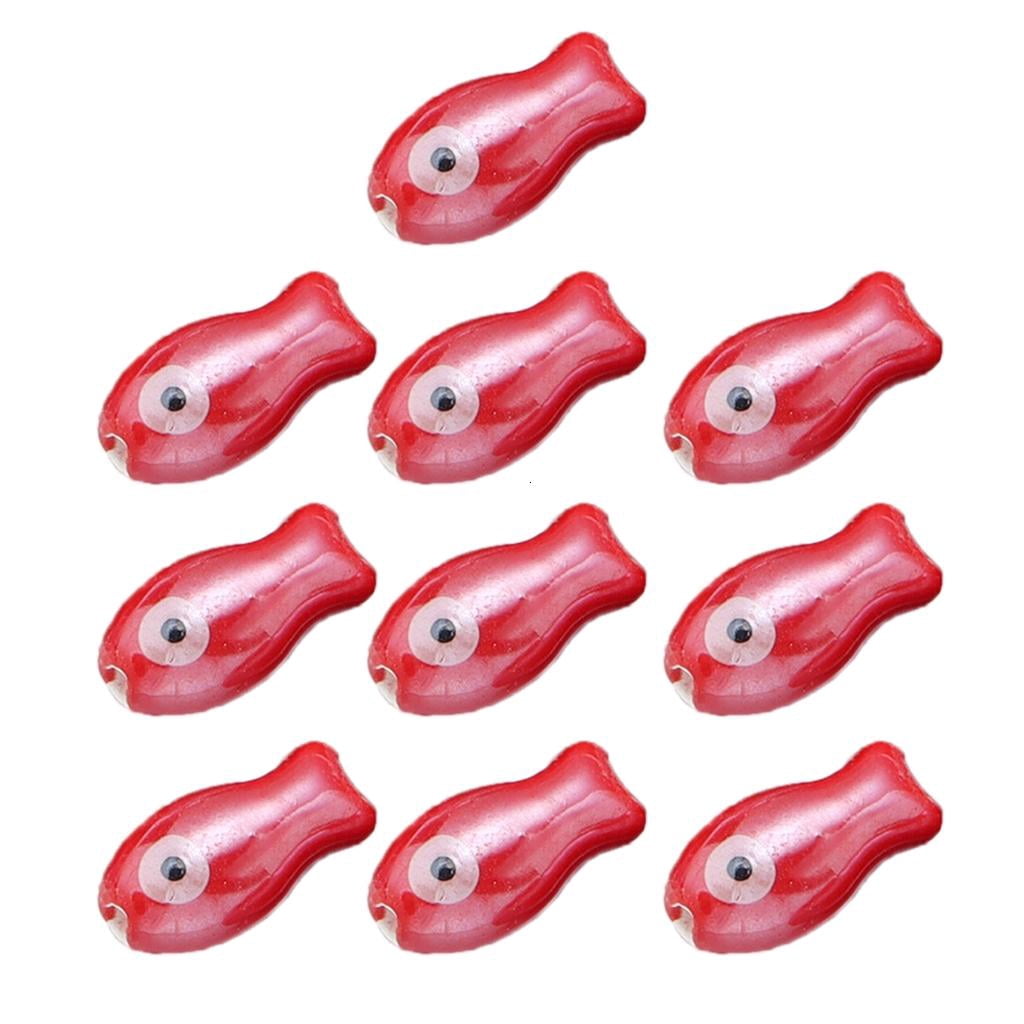 Giaone 10PCS Retro Ceramic Spacer Beads Handcrafted Fish Charm Jewelry ...