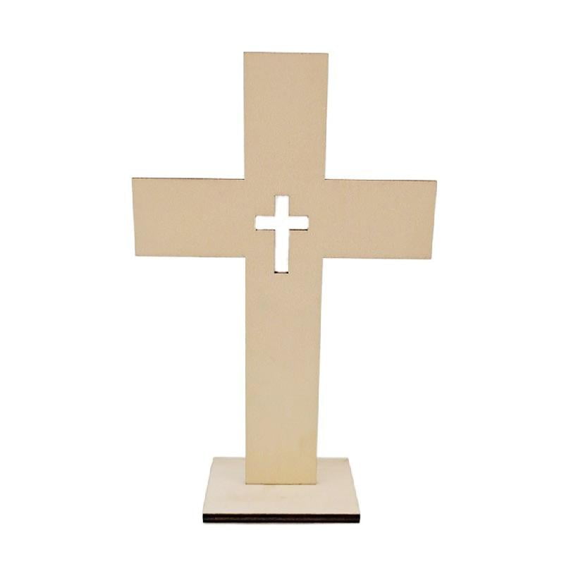 Giaone 10Pieces Unfinished Wood Crosses For Centerpieces Or Decoration ...