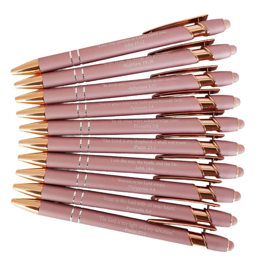 Giaone 10pcs Bible Verse Ballpoint Pen Religious Pen Set for Writing ...