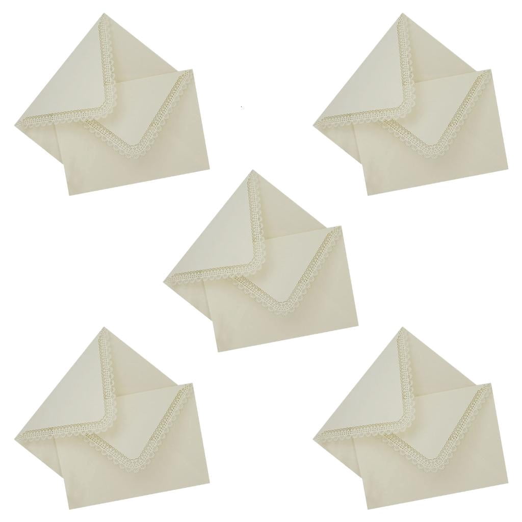 Giaone 10x Lace Envelopes Small Invitation Paper Envelopes Gift ...