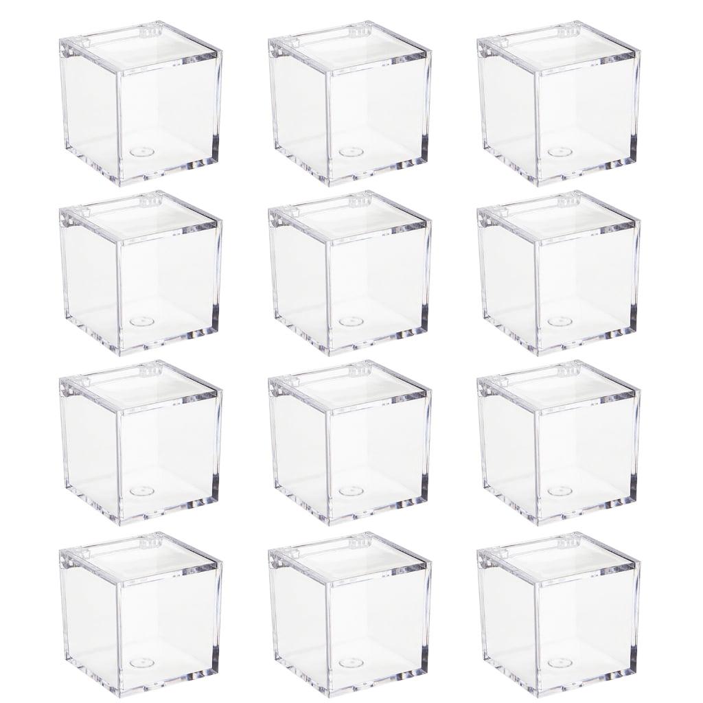 Giaone 12pcs Creative Plastic Square Cube Containers for Sweets and ...