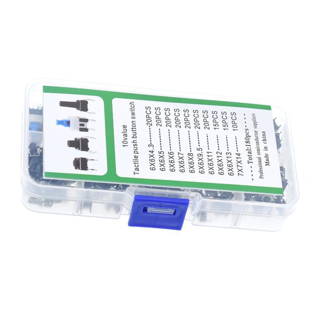 Giaone 180PCS Touch Push Button Switches Momentary Tact Tactile Push ...