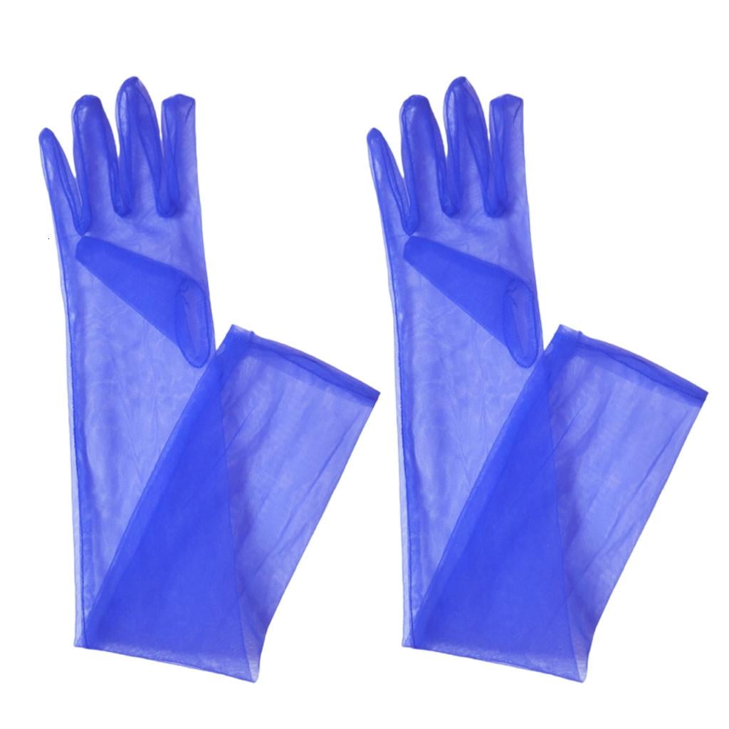 Giaone 1pair Long Sheer Gloves Stage Performances Mittens Princesses ...