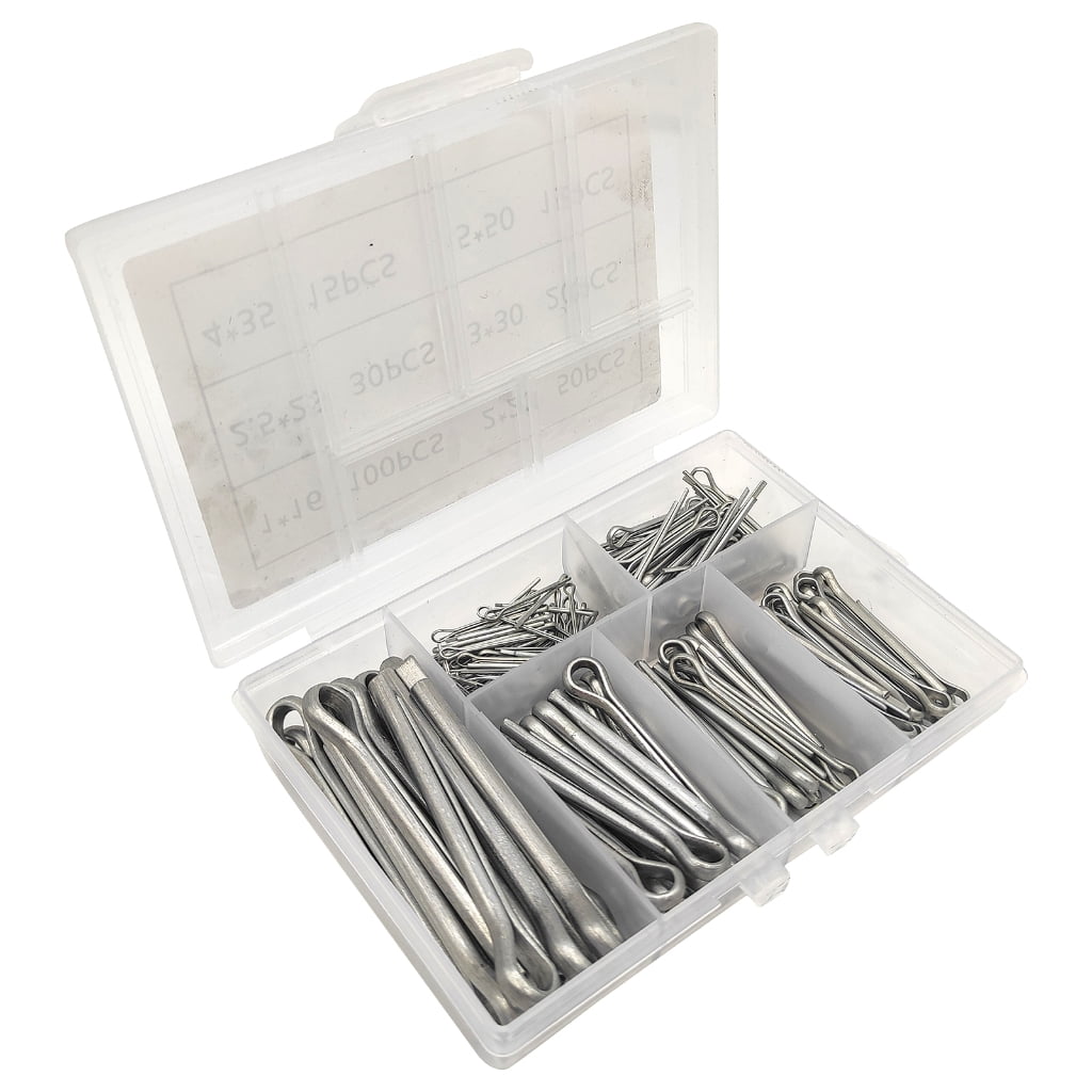 Giaone 230pcs Stainless Steel Cotter Pin Assortment Set Metal Hitch Pin ...