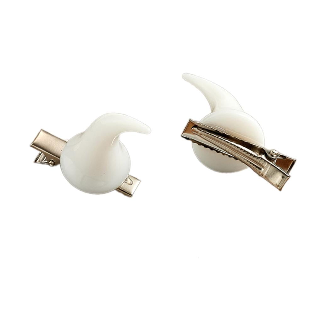 Giaone 2PCS Bull Horn Shape Hair Barrettes Teens Hairpin Braids Hair ...