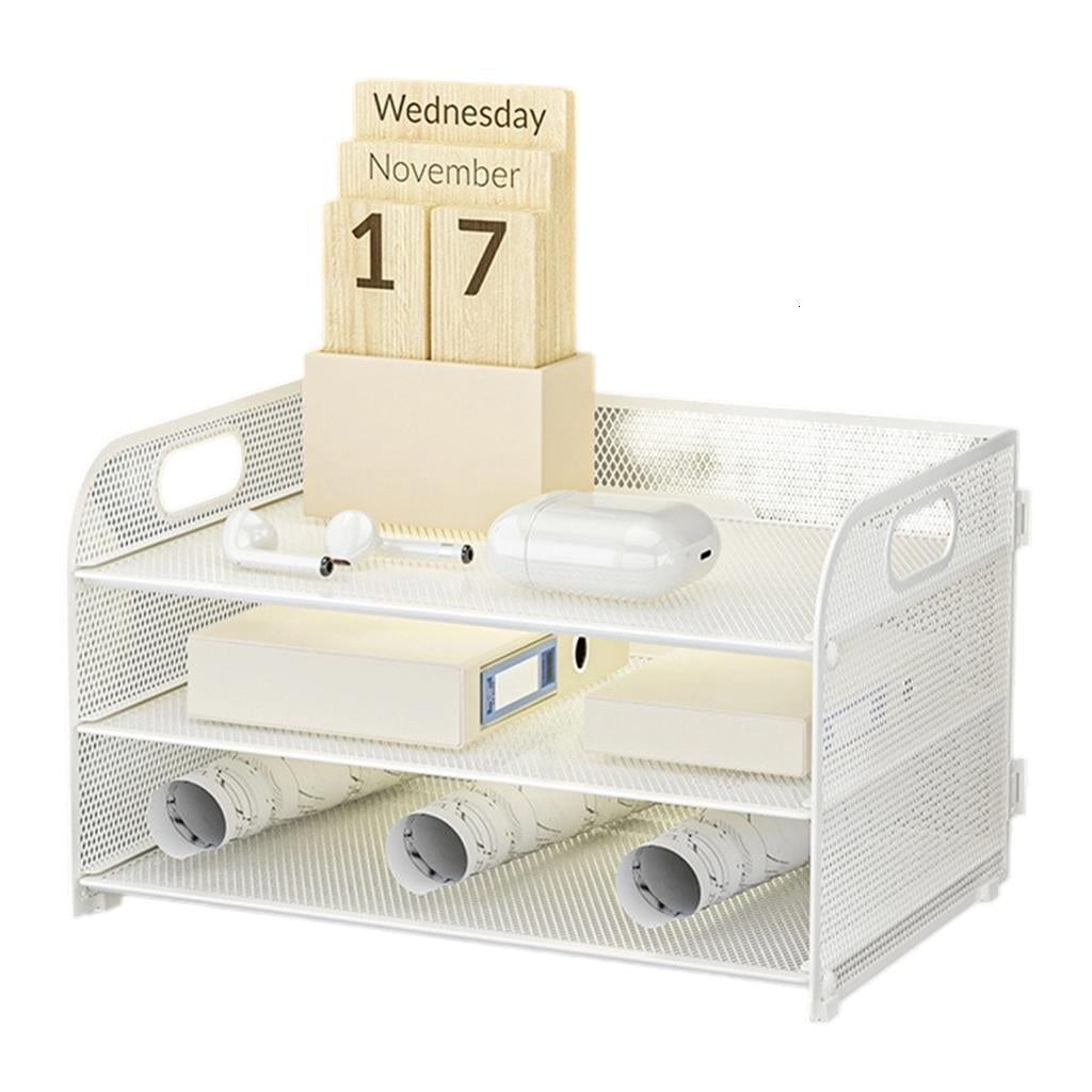 Giaone 3 Tiers Desk Organiser File Holders Filing Trays Paper Storage ...