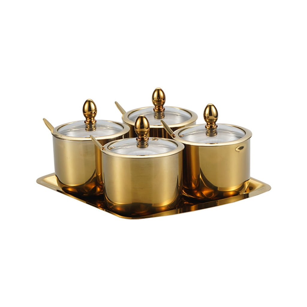 Giaone 304Stainless Steel Spices Canister Fashion Salt Dispenser ...