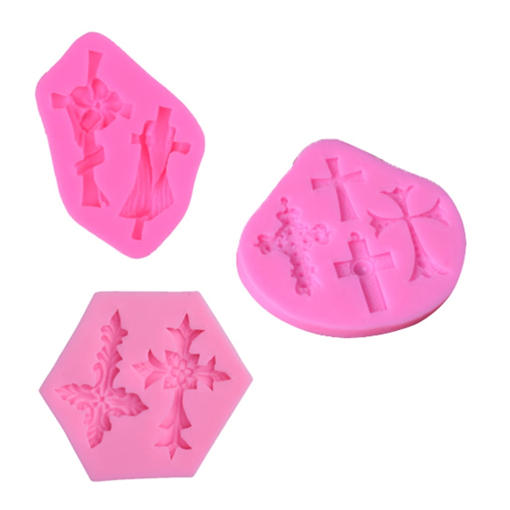 Giaone 3D Fondant for Cross Shape Candy Molds Polymer Craft Art DIY ...