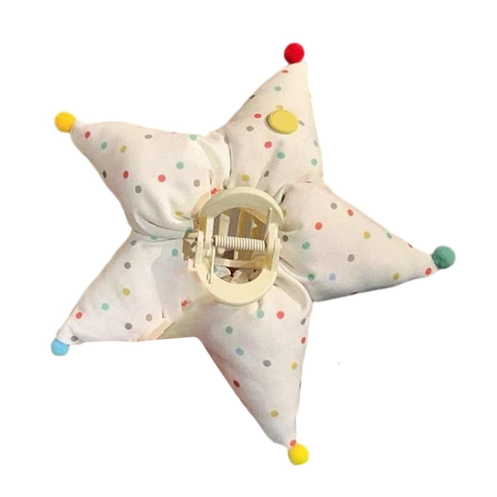 Giaone 3D Padded Star Molded Hair Clip with Folkdance Specks Grip for ...