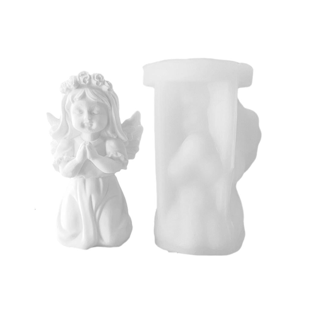 Giaone 3D Prayer Angel Silicone Mold Candle Making Plaster Mould Cake ...