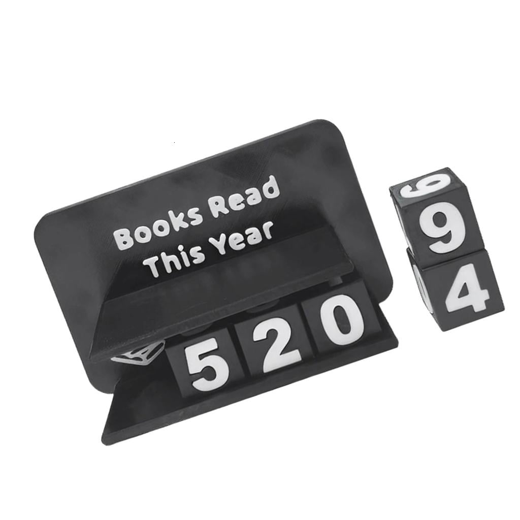 Giaone 3D Printed Book Counter Sign Decorative Reading Challenge Gift ...