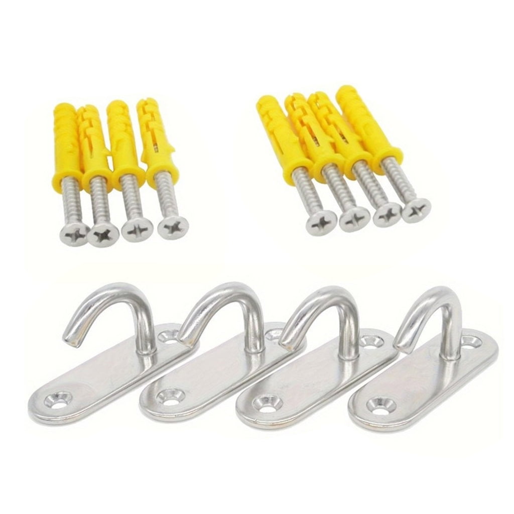 Giaone 4Pcs Stainless Steels Pad Eye Plate Hook Heavy Duty Ceiling ...