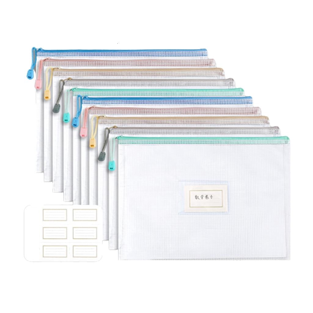 Giaone 5/10/20Pcs Transparent File Bags Letter Size Office Documents ...