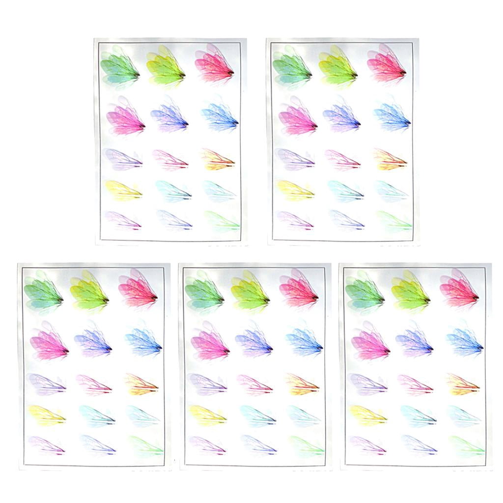 Giaone 5 Sheets for Butterfly Stickers Nail Art Decorations Crystal ...