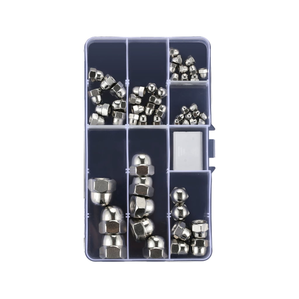 Giaone 50Pcs Acorn Dome Cap Head Hex Nuts Assortment Kit 304 201 316 ...