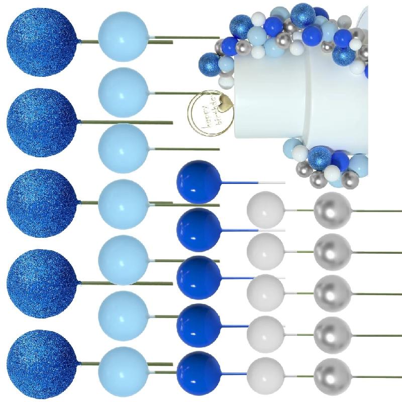 Giaone 50Pieces Cake Decoration Set Round Toppers Decorative Appetizer ...