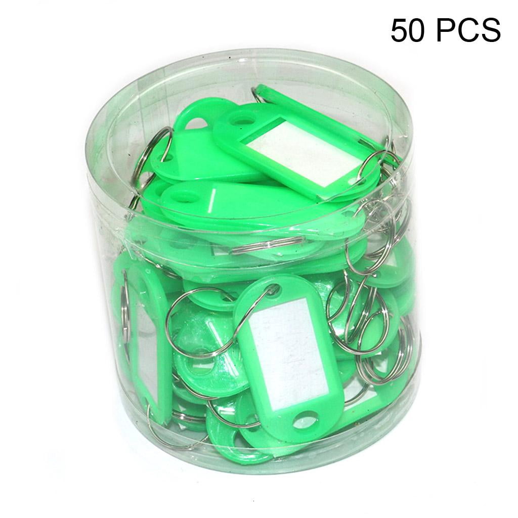 Giaone 50pcs for Key ID Tag Baggage Luggage Name Label Card with Split ...