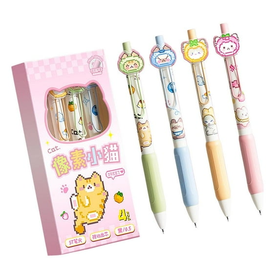 Giaone 5PCS Quick Dry Gel Inks Pen Retractable Gel Pen 0.5MM Black Inks ...