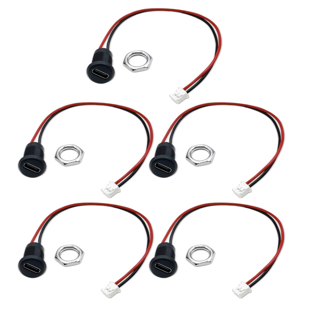 Giaone 5Pcs Female Socket Charging Interface With Wire Type C Charging ...