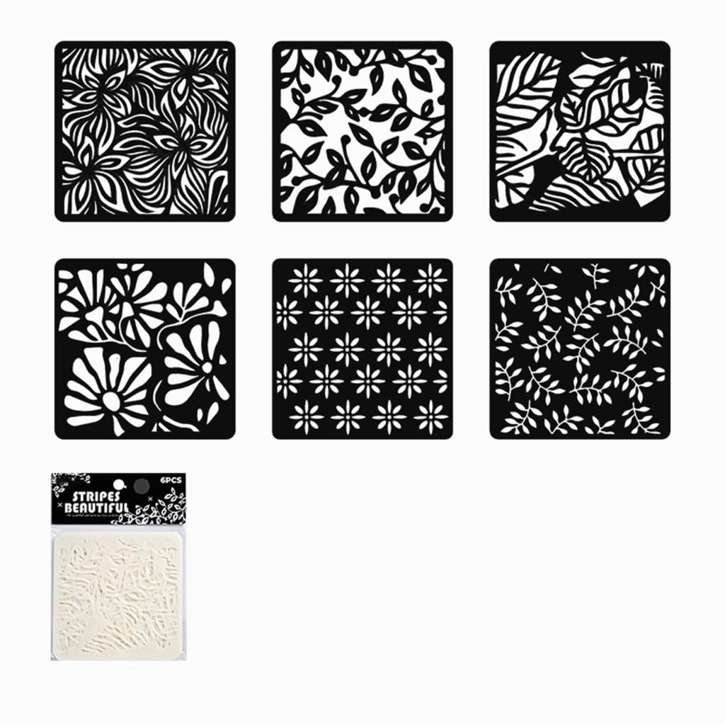 Giaone 6 Pcs Layering Stencils Drawing Templates Hollow Out Album ...