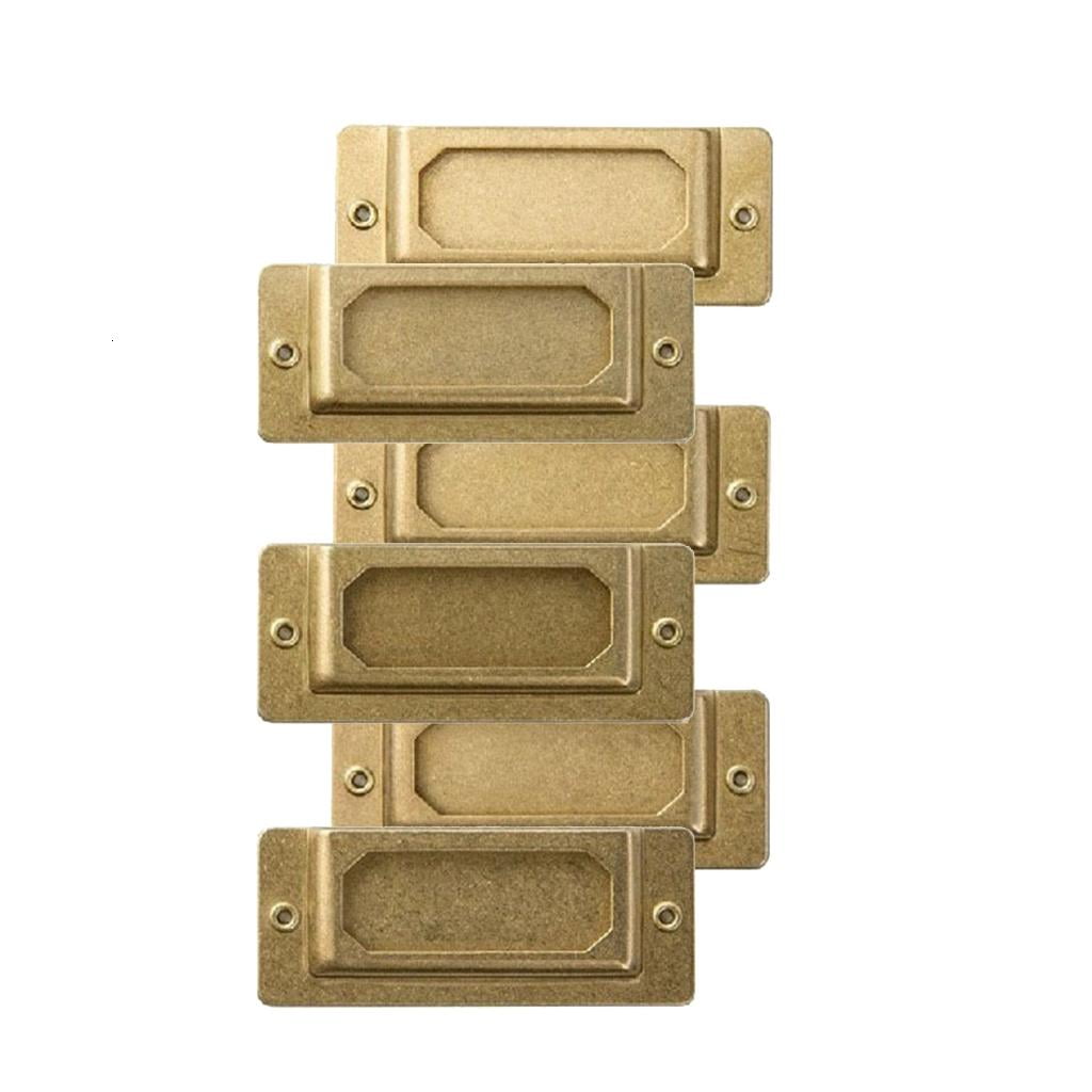 Giaone 6Pcs Heavy Duty Brass Index Cards Plates For Notebook Journal ...