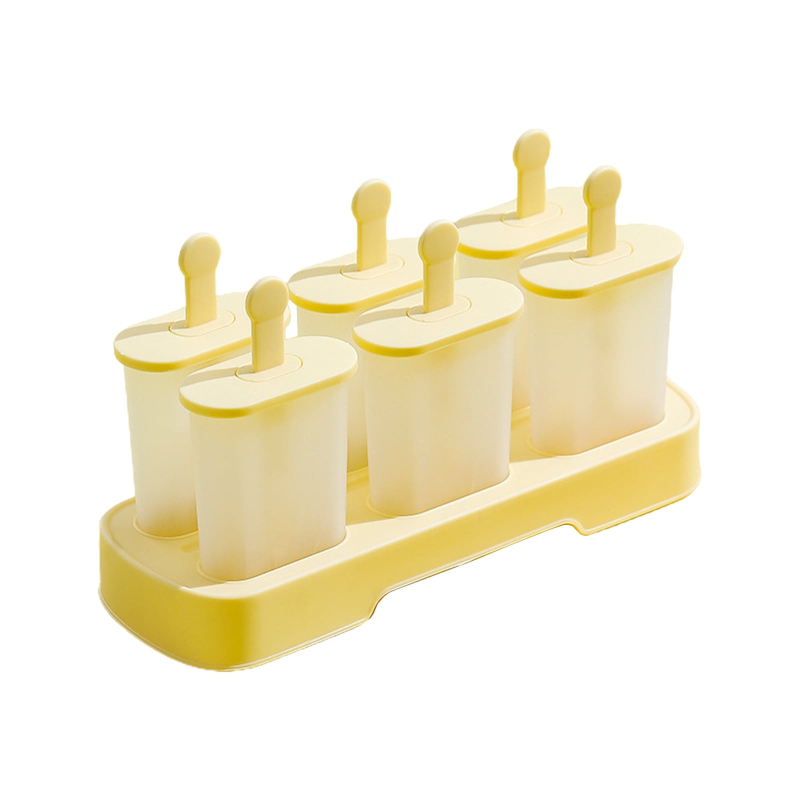 Giaone 6Pcs/Set Plastic Popsicles Molds with Tray Reusable Sticks ...