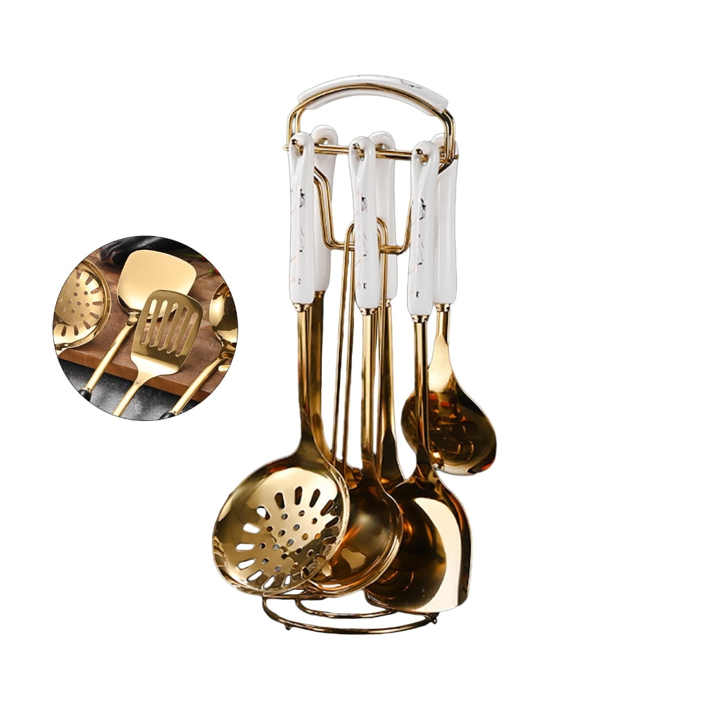 Giaone 7Pcs Stainless Steel Kitchen Utensils Set for Cooking Kitchen ...