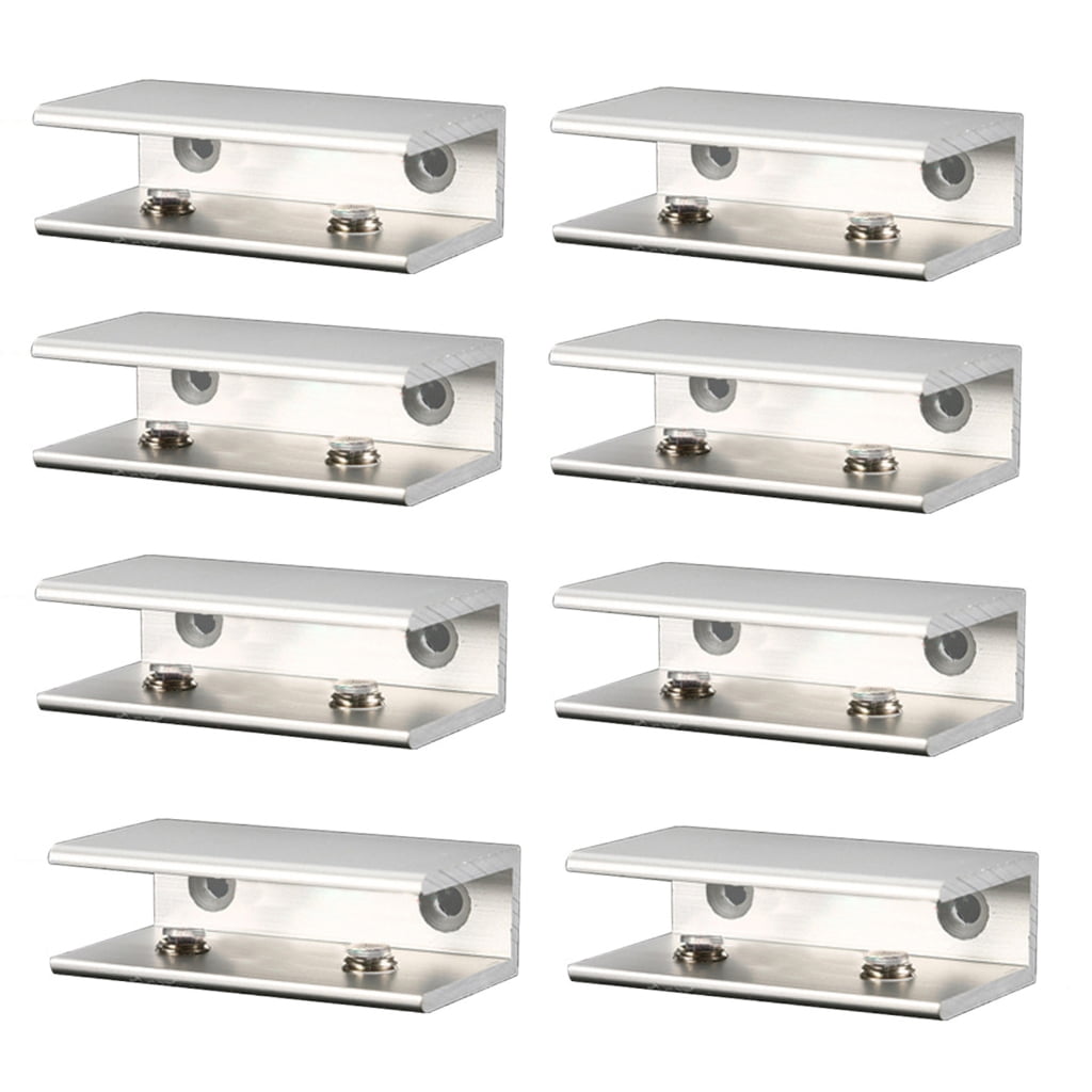 Giaone 8Pcs Square Glass Clamp Adjustable Glass Clip Aluminum Alloys ...
