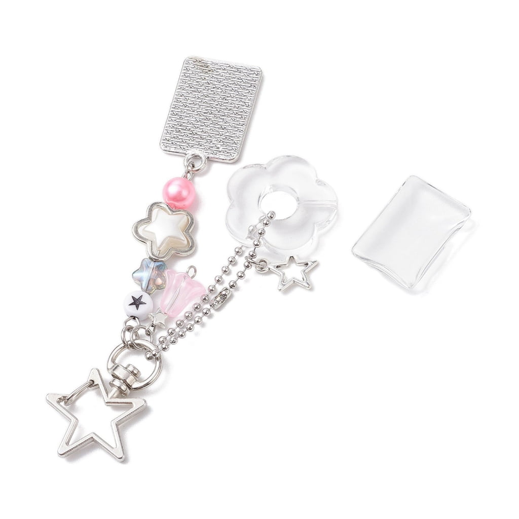 Giaone Adorable Simple Star and Flower Bead Mobile Strap Phone Chain ...