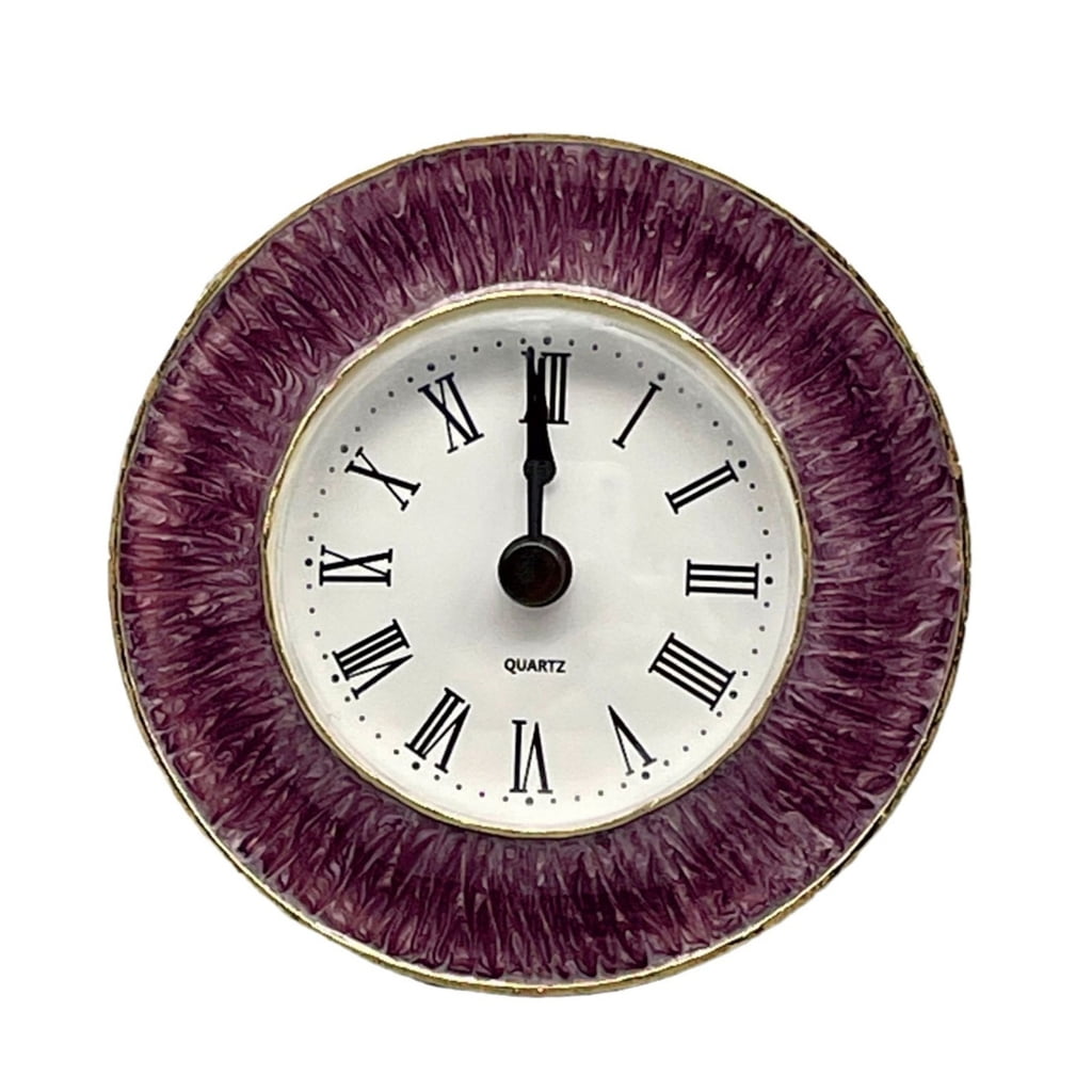 Giaone Antique Type Enamel Table Clock, Quiet Movement Desk Clock for ...