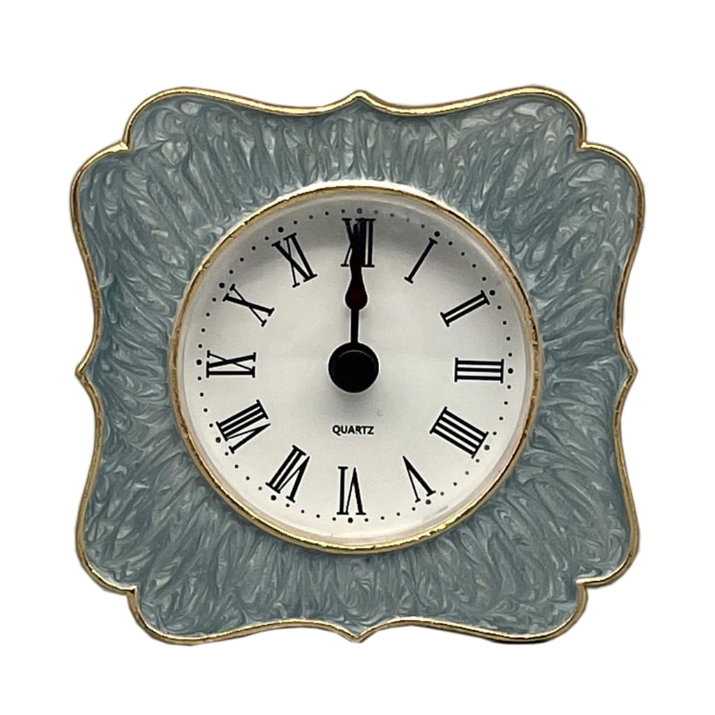 Giaone Antique Type Enamel Table Clock, Quiet Movement Desk Clock for ...