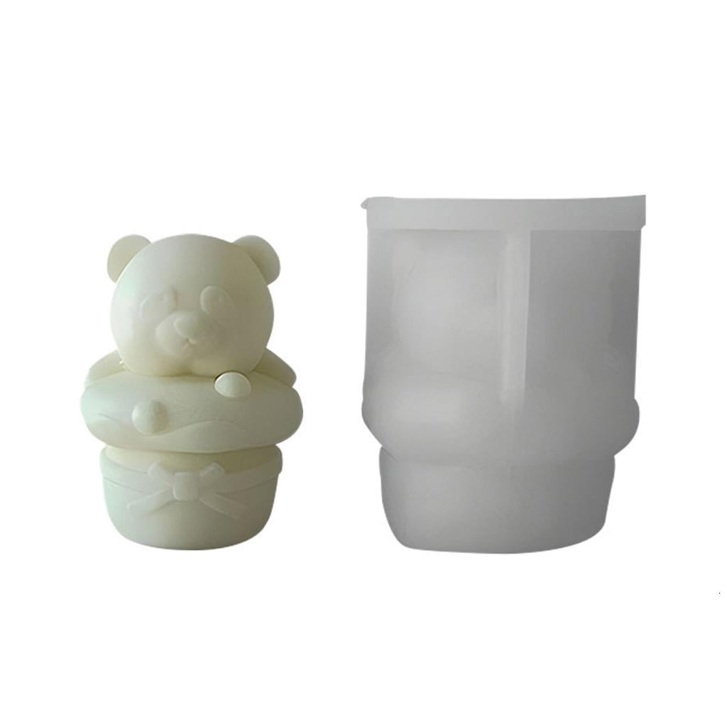 Giaone Bear Aromatherapys Candle Resin Mold Cartoon Bear Scented ...