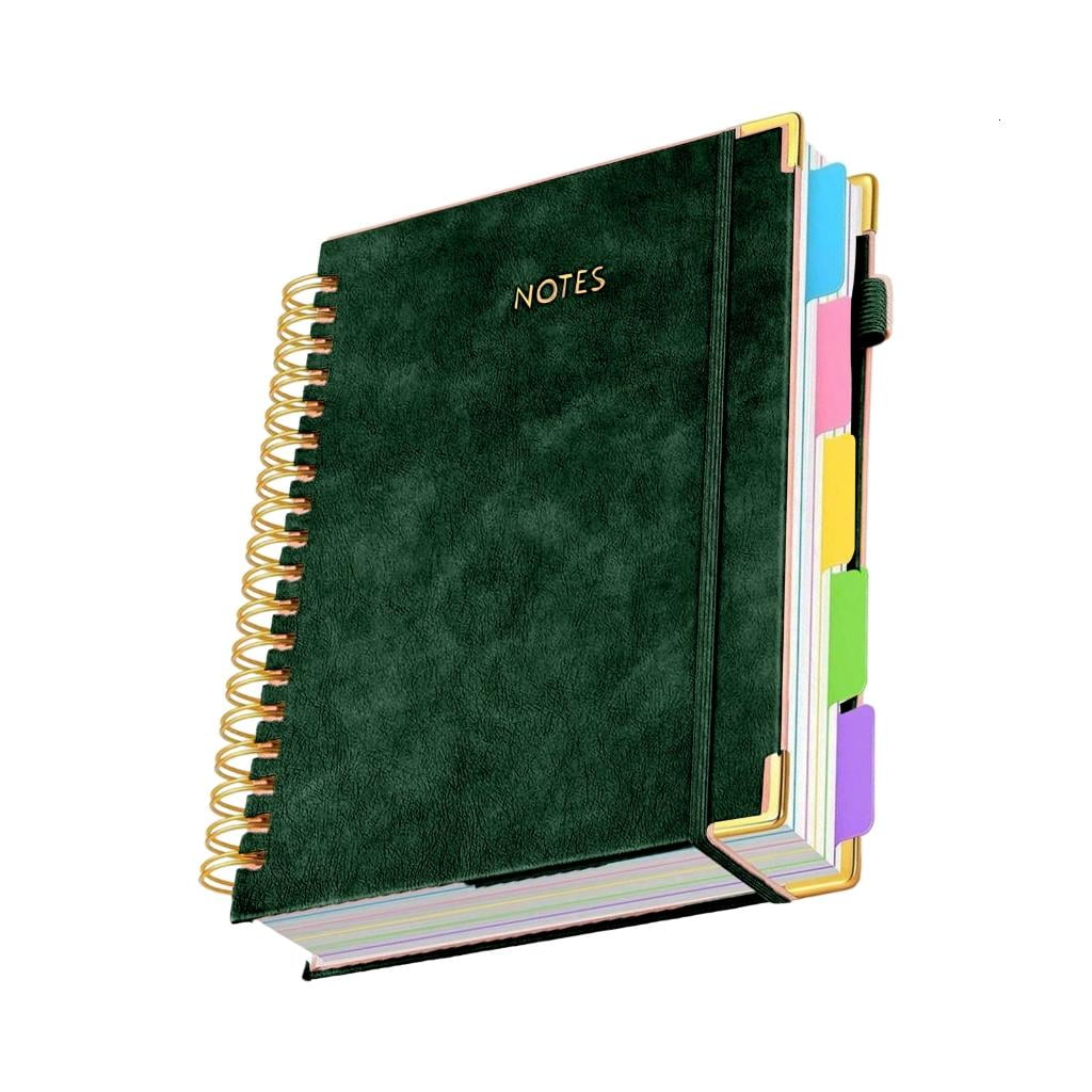Giaone Business Notebook 300 Pages Lined Twin Coil Binding PU Paper ...