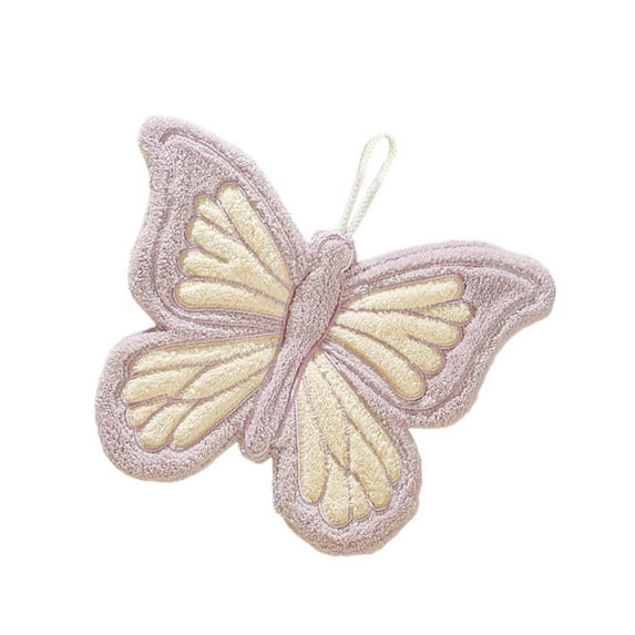 Giaone Butterfly Shape Hand Towel Corals Fleece Washcloth for Kids ...